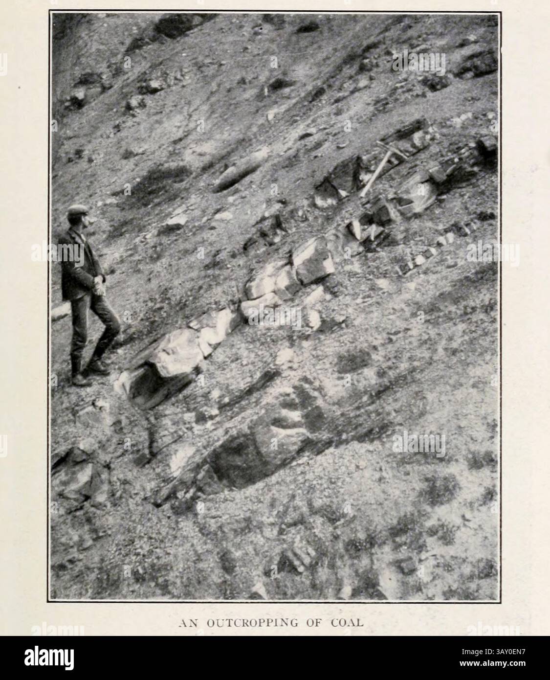 An outcropping of coal from the Article THE COAL RESOURCES OF THE ...