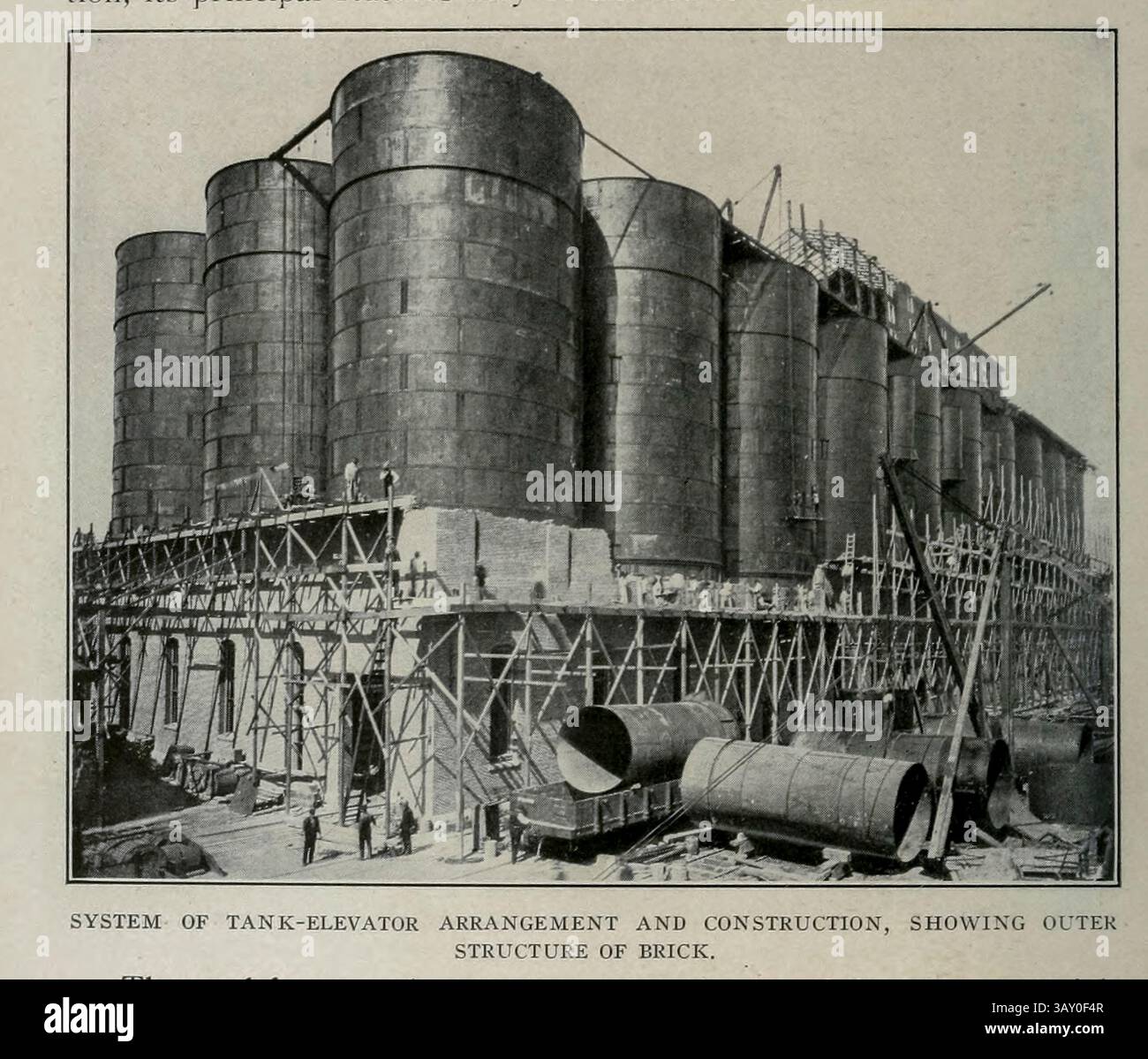 SYSTEM OF TANK-ELEVATOR ARRANGEMENT AND CONSTRUCTION, SHOWING OUTER ...