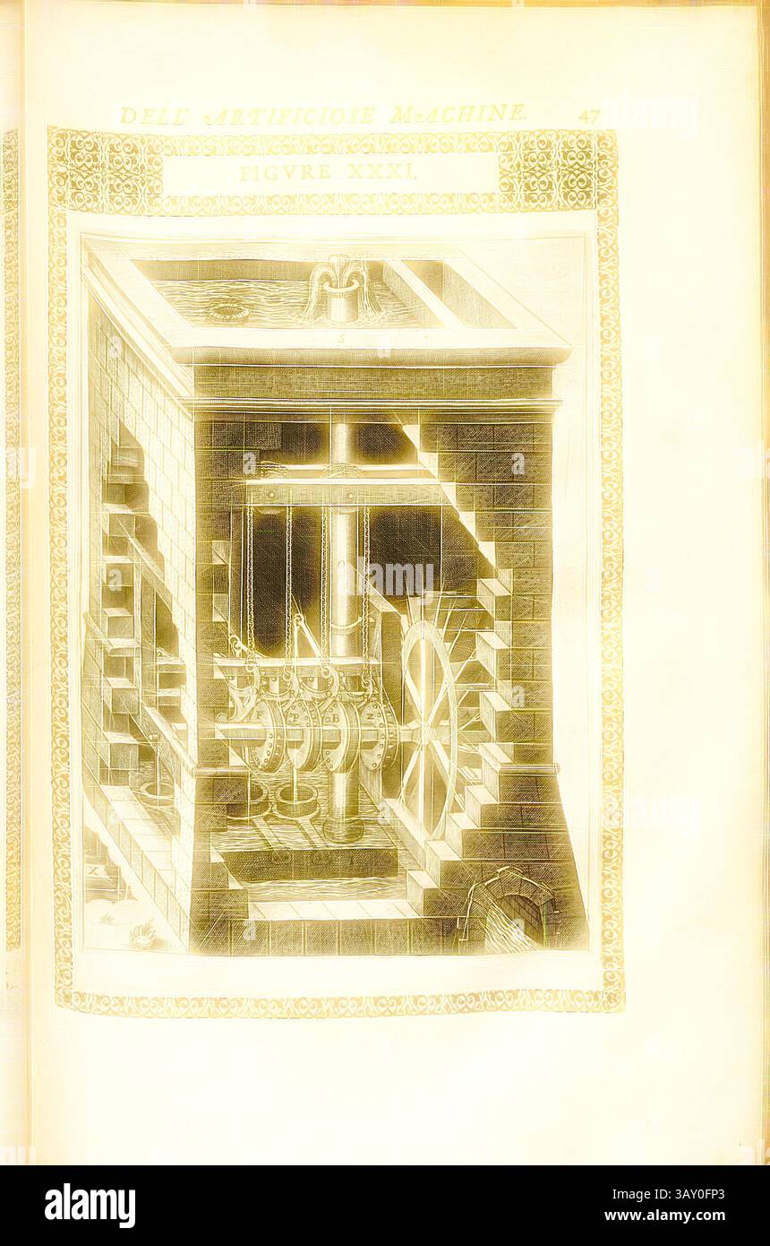 An intricate illustration depicting a cross-section of a steam engine ...