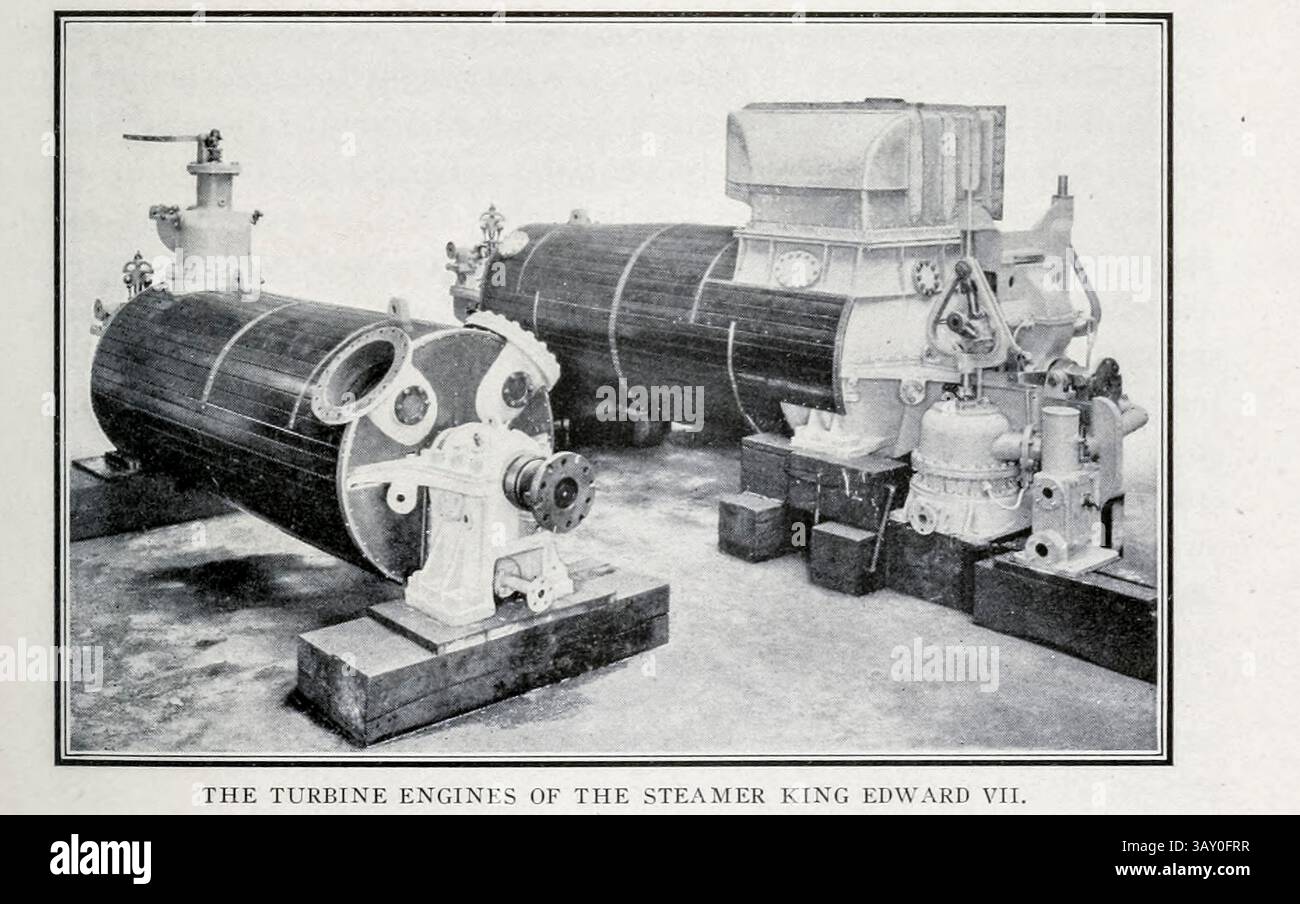 THE TURBINE ENGINES OF THE STEAMER KING EDWARD VII. from the Article ...