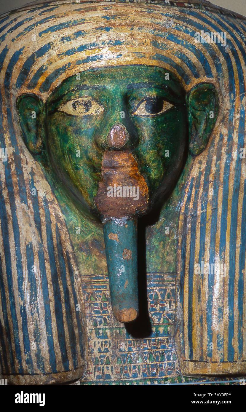 Coffin of Harwa, Egyptian Late Period, painted wood Stock Photo - Alamy