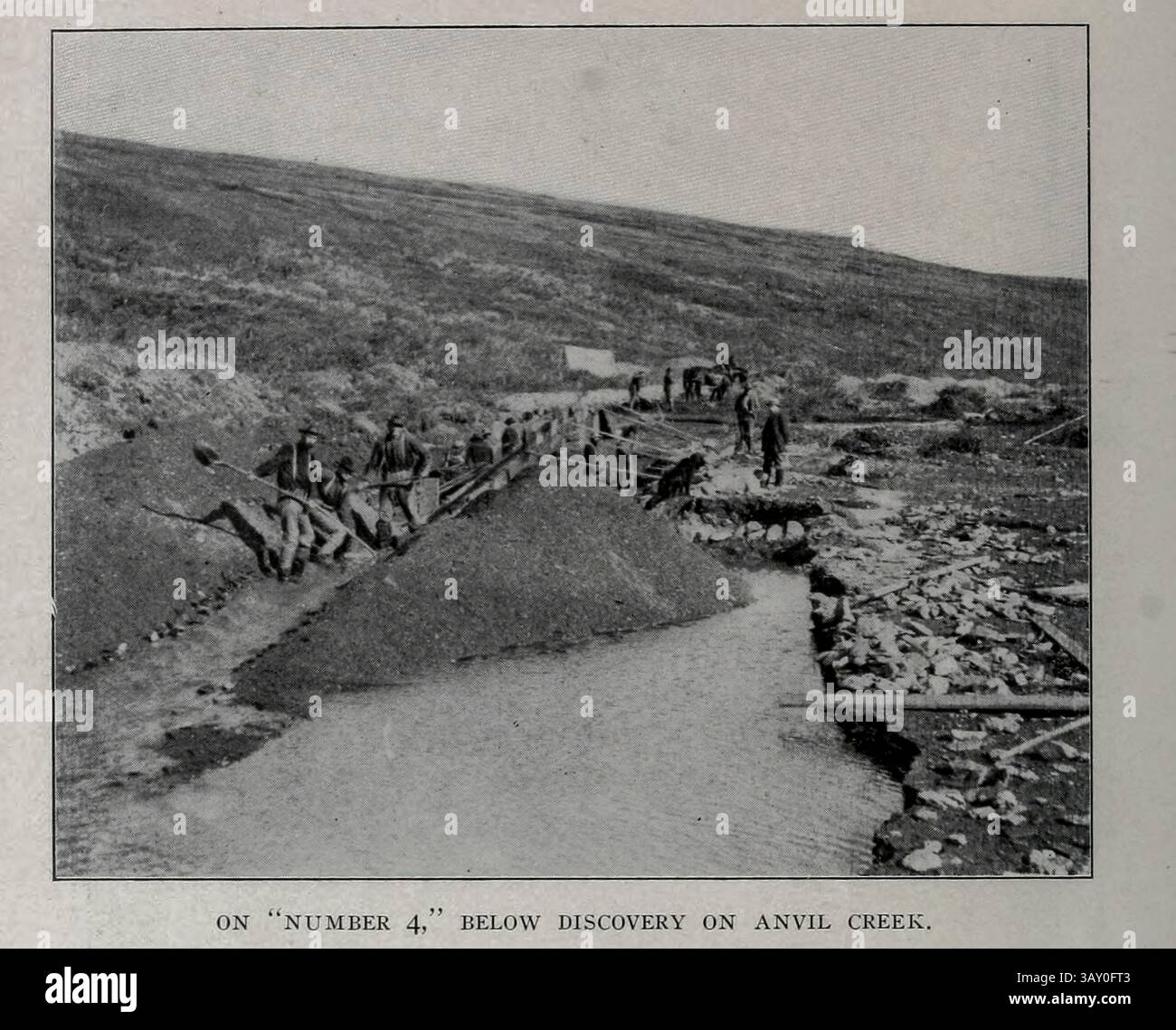 On NUMBER 4, BELOW DISCOVERY ON ANVIL CREEK. from the Article THE GOLD ...