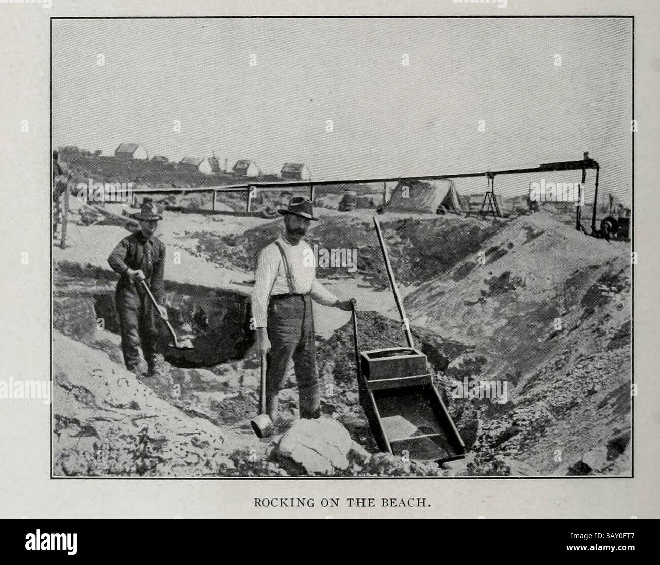 ROCKING ON THE BEACH. from the Article THE GOLD SANDS OF CAPE NOME. By ...