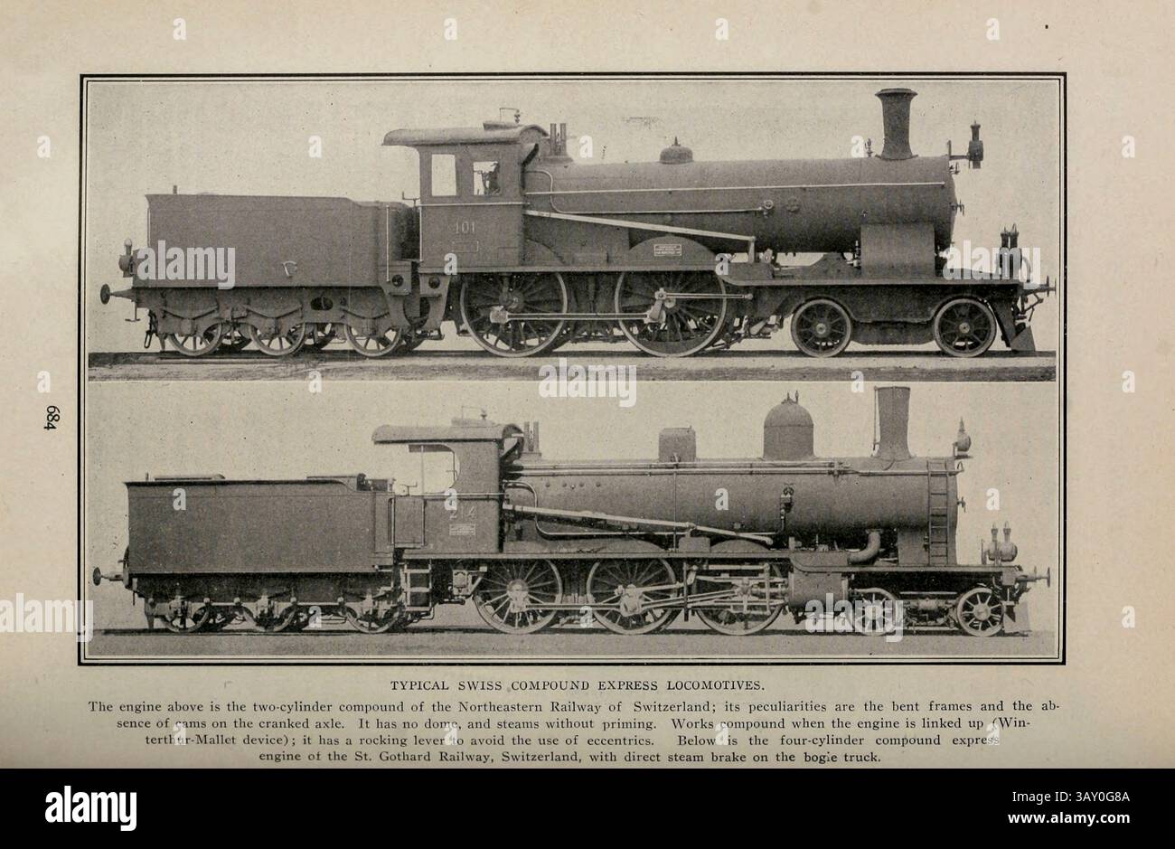 Typical Swiss compound express locomotives Two cylinder compound [top ...