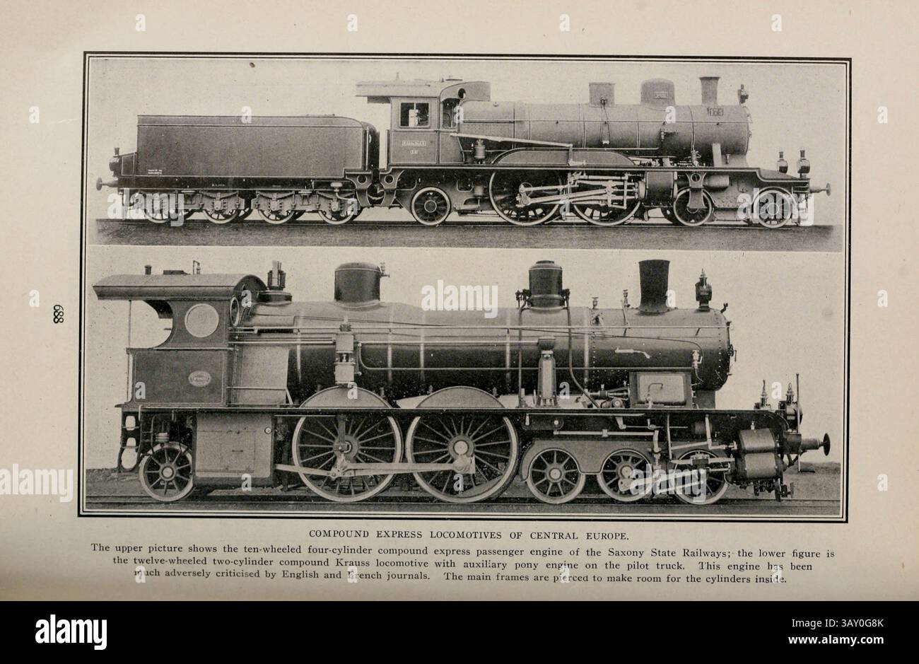 compound express locomotives of central Europe Ten Wheeled four ...