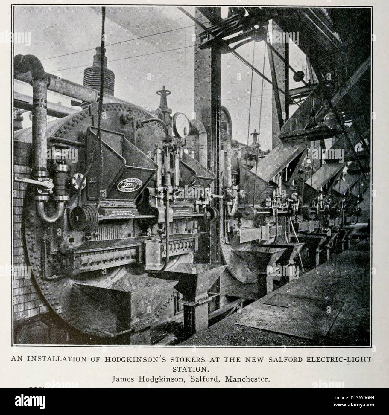 AN INSTALLATION OF HODGKINSON'S STOKERS AT THE NEW SALFORD ELECTRIC ...