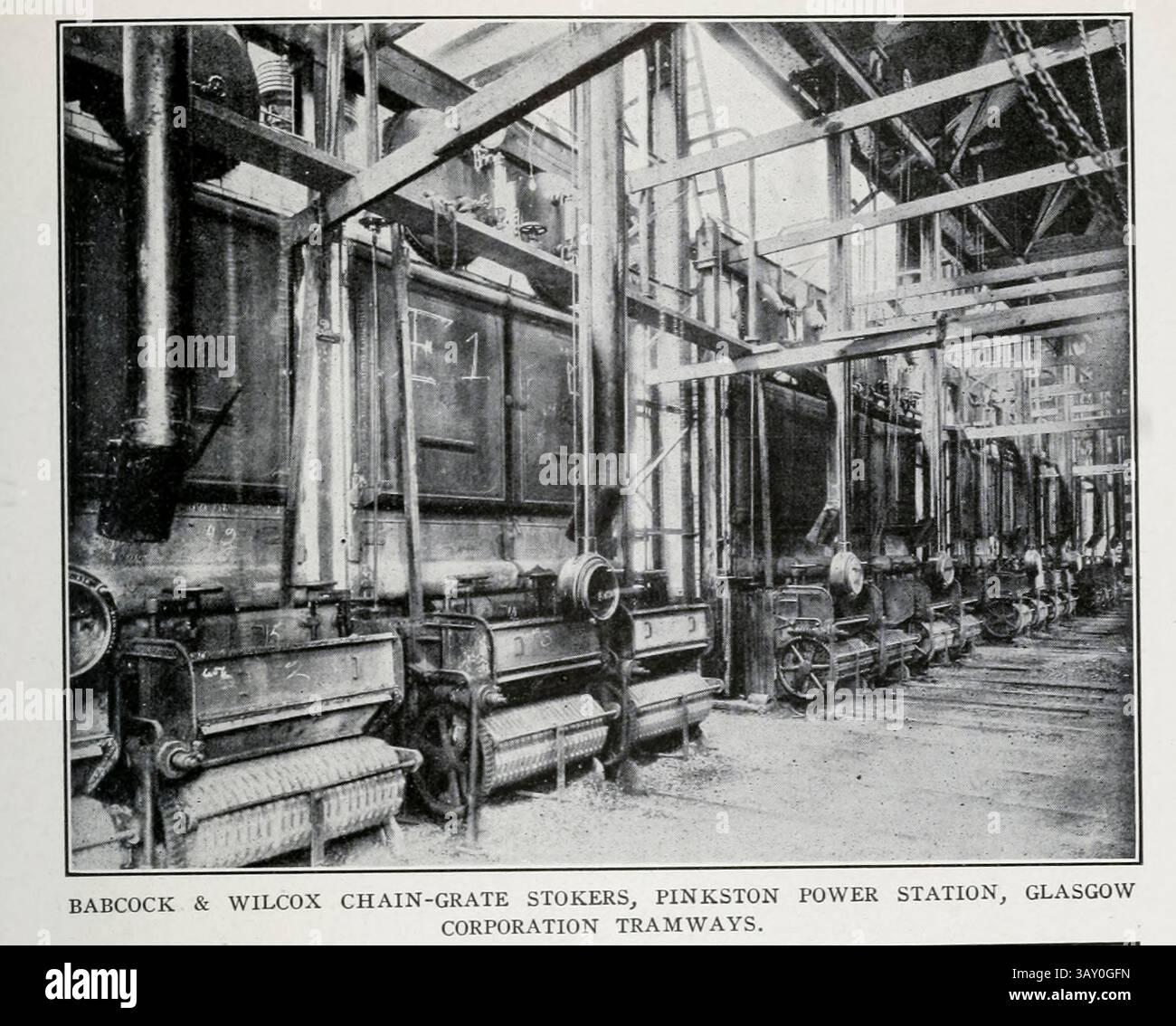BABCOCK & WILCOX CHAIN-GRATE STOKERS, PINKSTON POWER STATION, GLASGOW ...