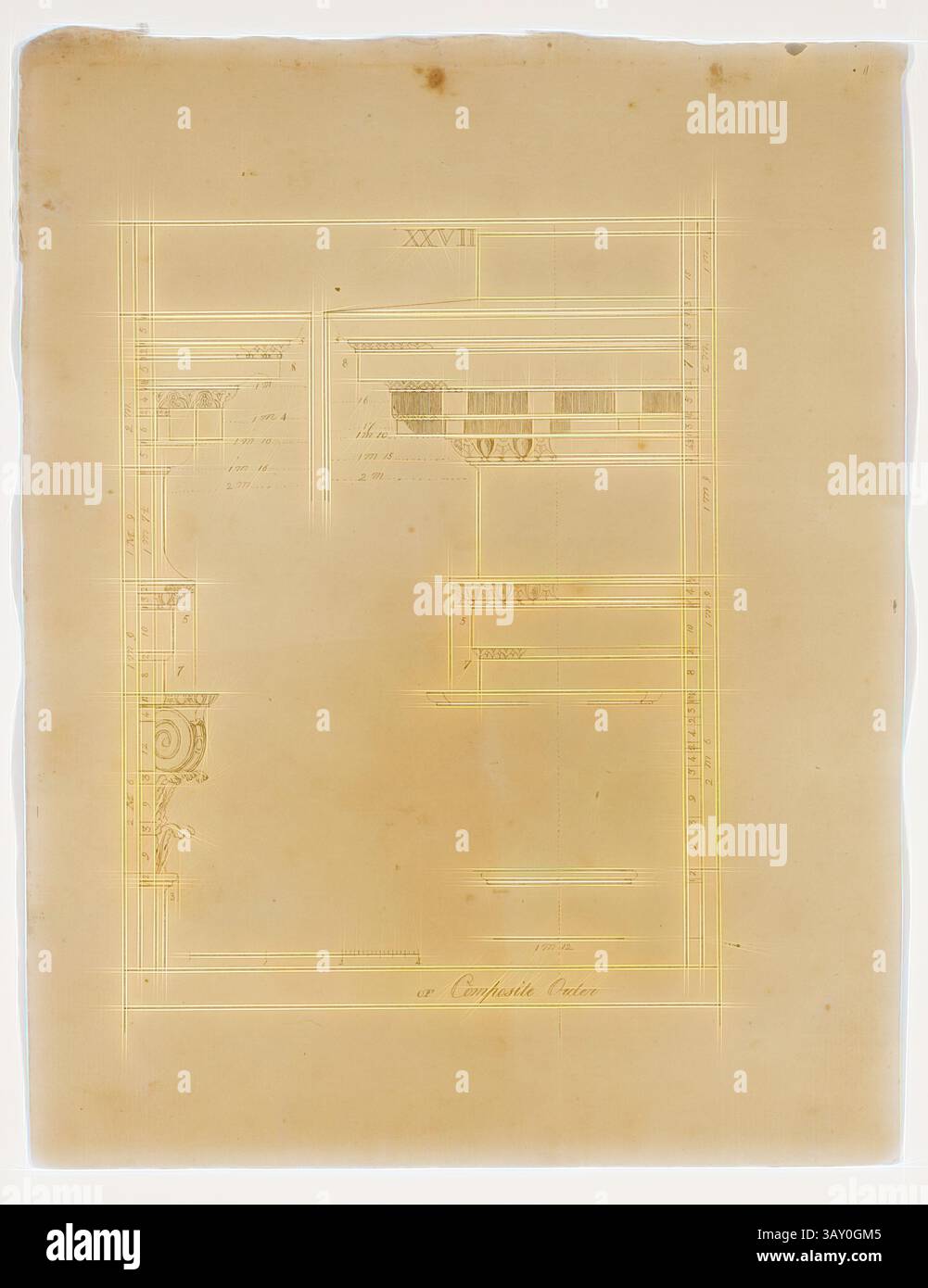 A detailed architectural drawing showcasing intricate designs and ...