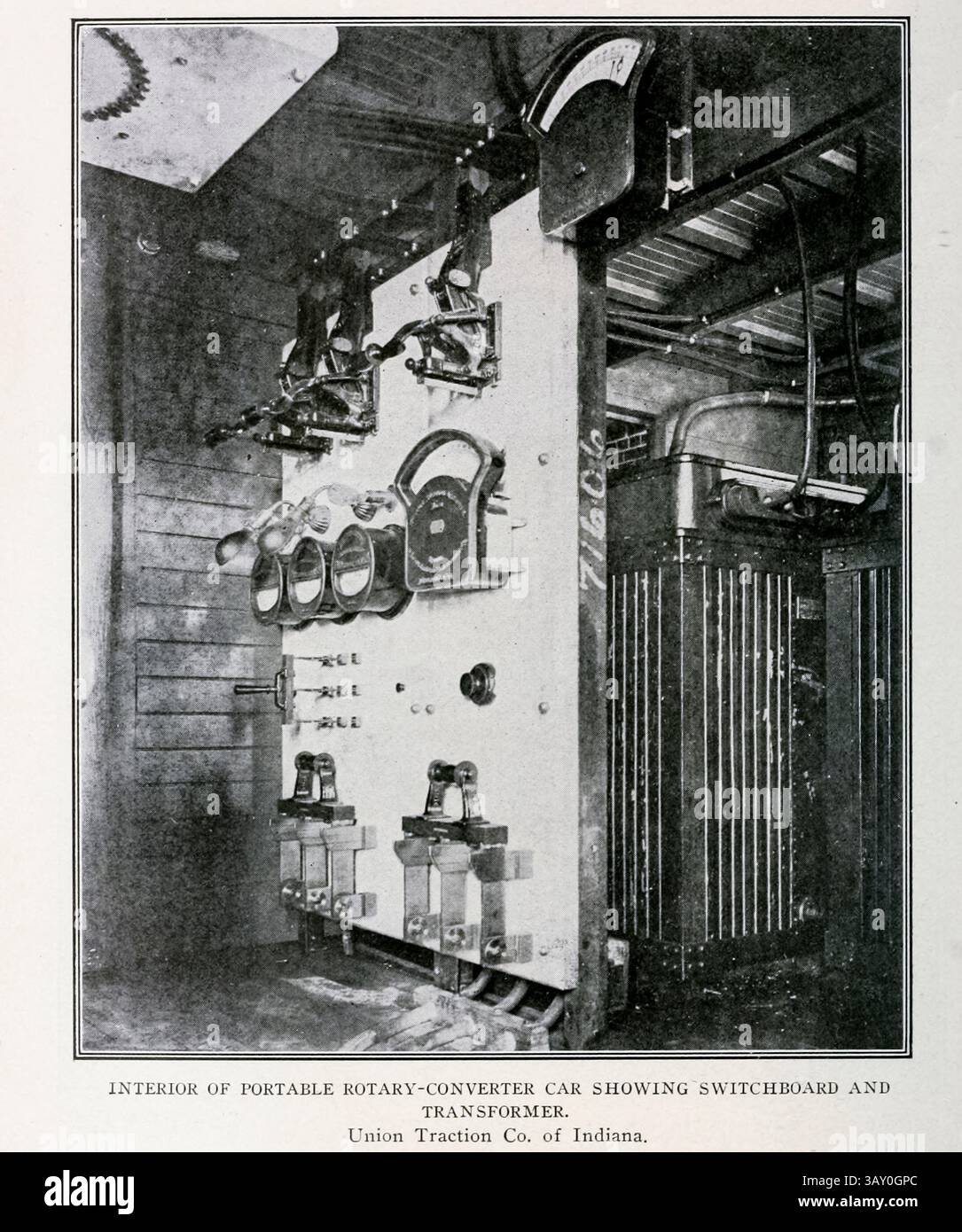 INTERIOR OF PORTABLE ROTARY-CONVERTER CAR SHOWING SWITCHBOARD AND ...