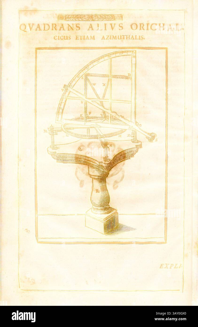 An intricate celestial instrument showcasing a quadrant design ...