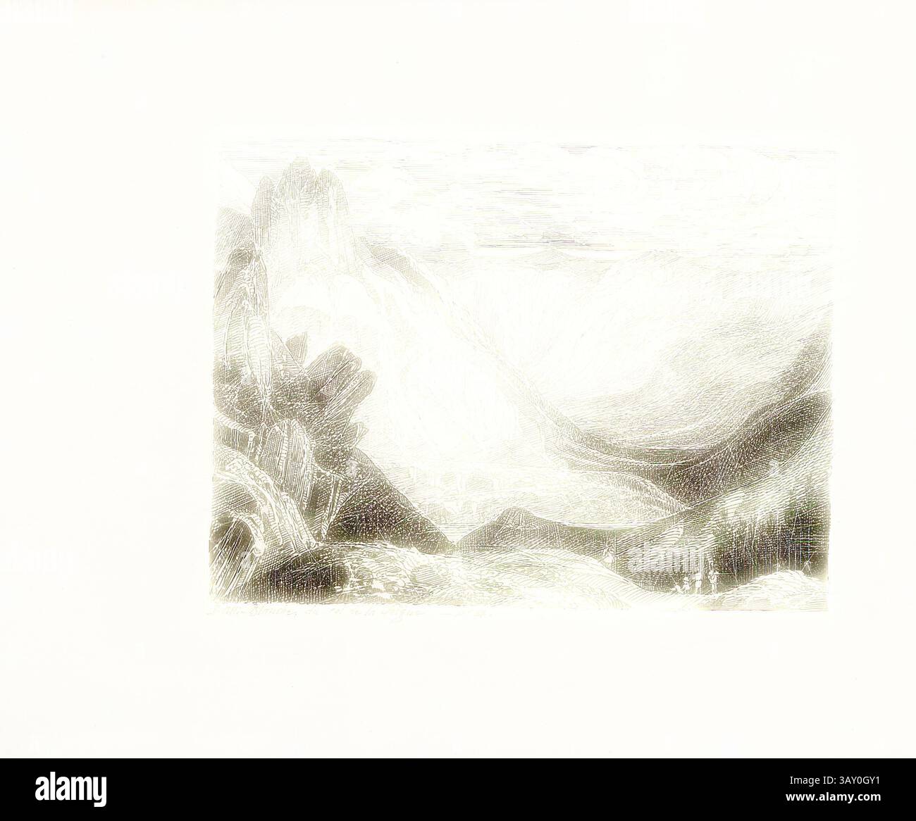A serene landscape featuring rolling mountains and valleys, with soft ...