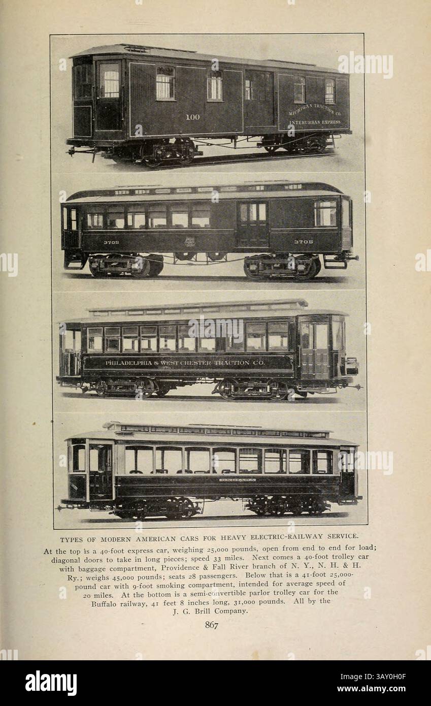 TYPES OF MODERN AMERICAN CARS FOR HEAVY ELECTRIC-RAILWAY SERVICE. At ...