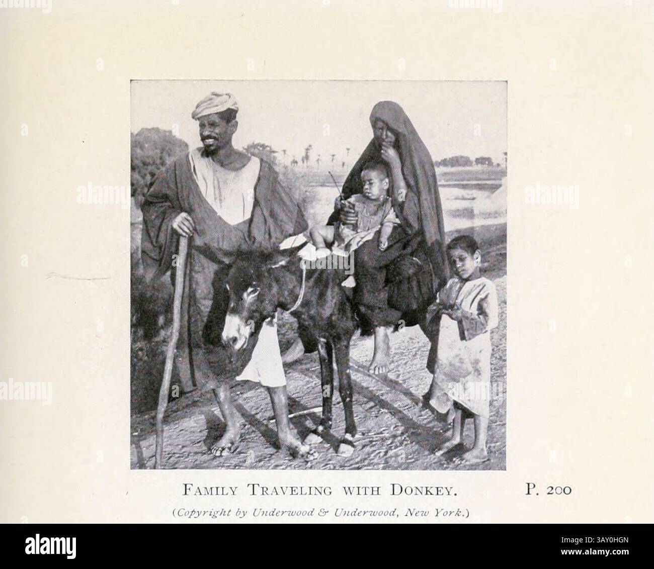 Family travelling with donkey from Orientalisms in Bible Lands by EDWIN ...