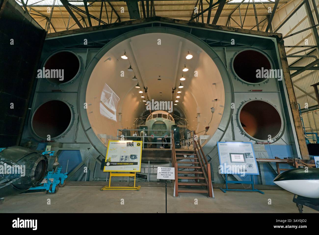 View of the Stratosphere Chamber built in 1947, Factory Square, Brooklands Museum, Weybridge ...