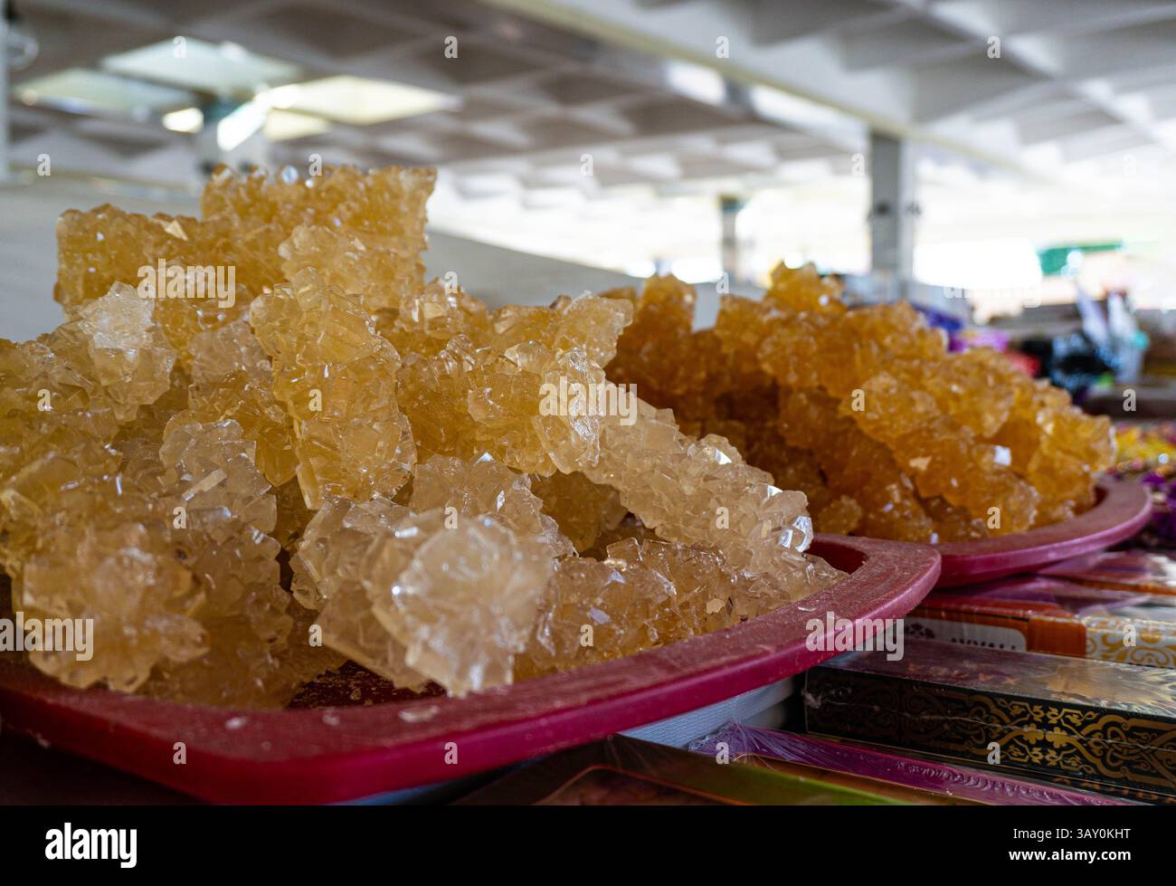 The national Uzbek sweet nawat made from crystallized sugar in the ...