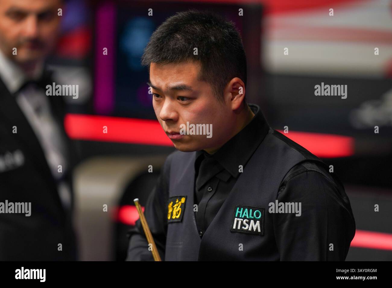 Sheffield, UK. 22nd Apr, 2025. Zhang Anda during the 2025 Halo World ...