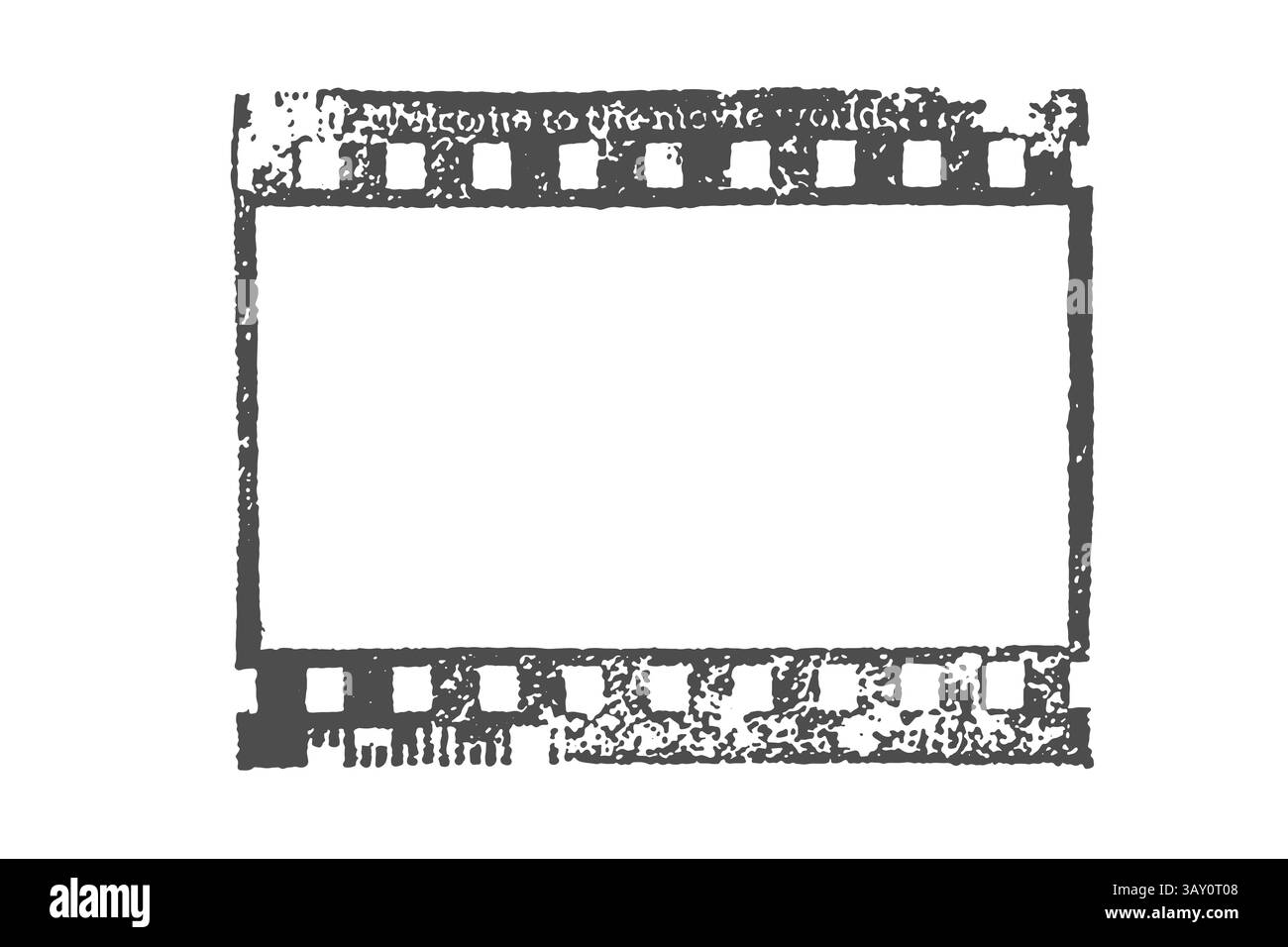 Film frame stamp, old grunge film strip, vintage frame. Video or film ...