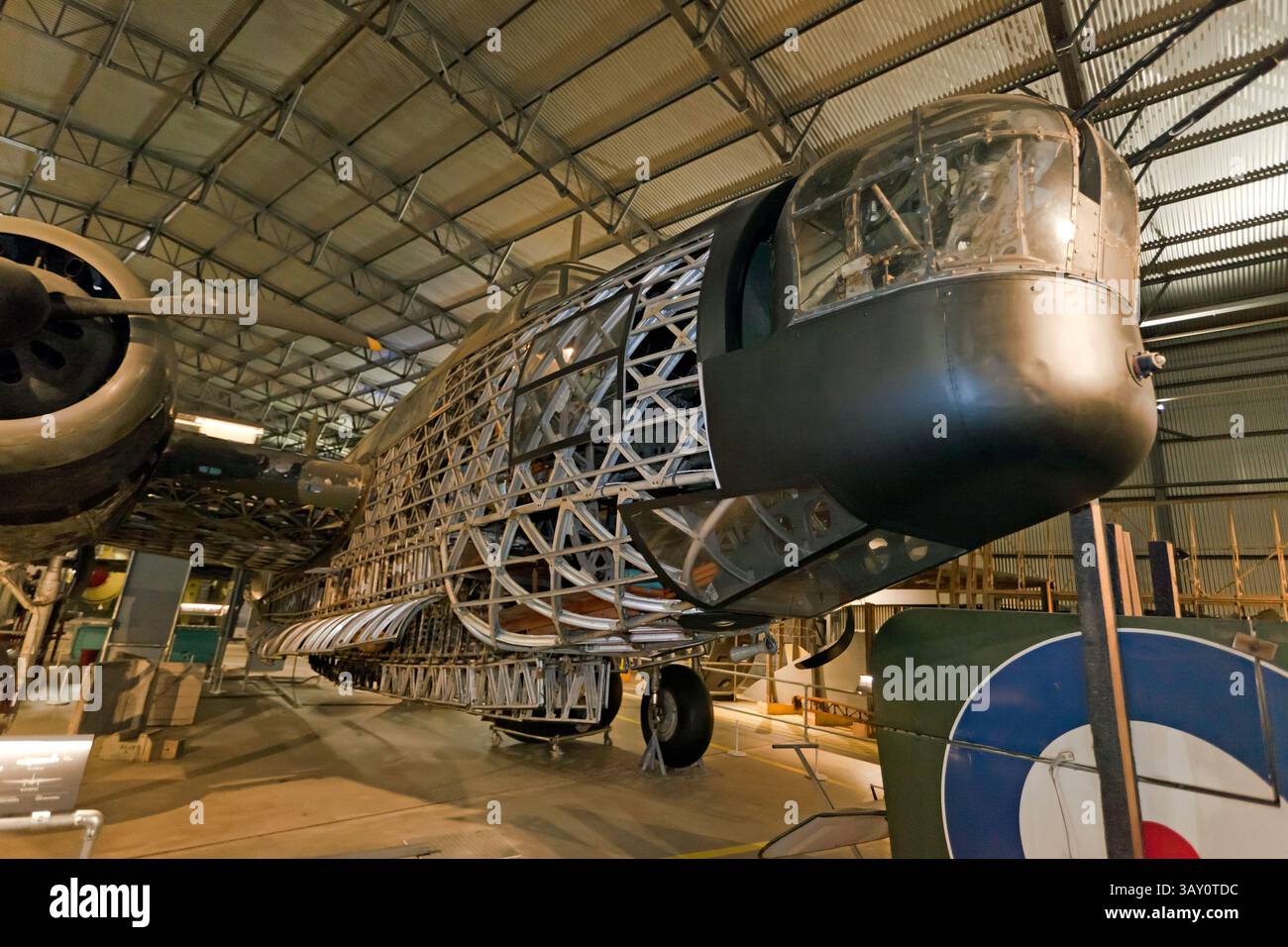 view of the WWII, Vickers Wellington Mk 1a, on display in the ...