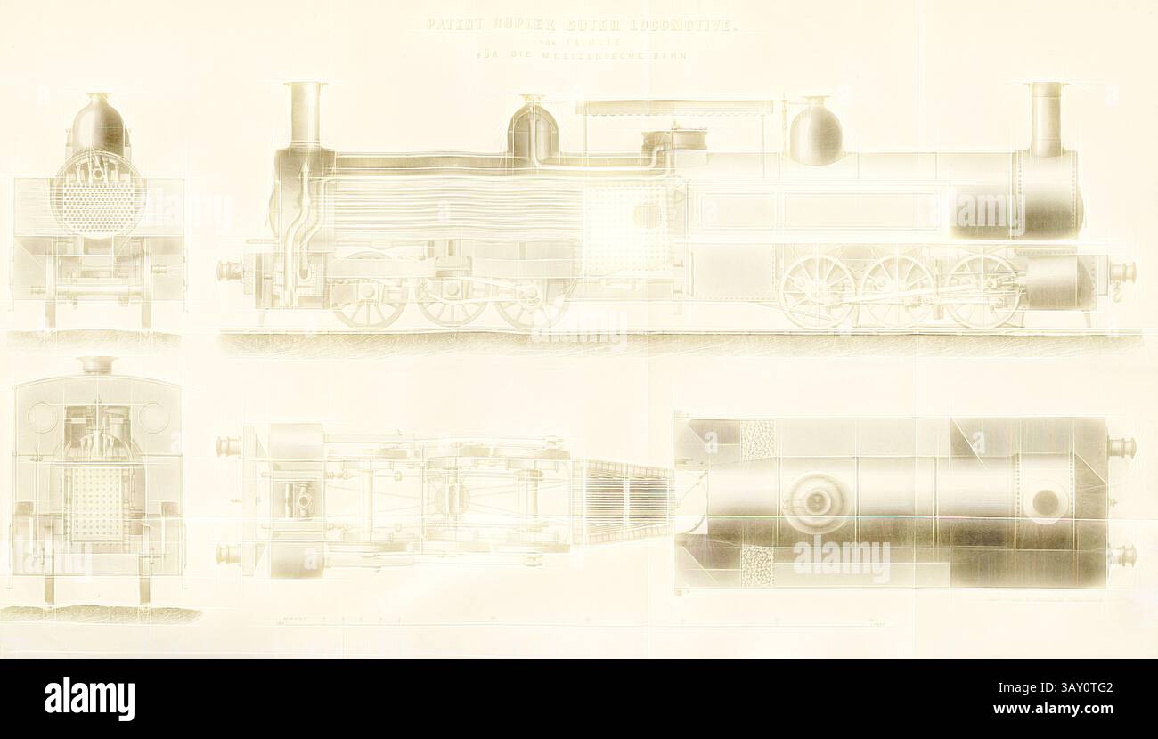 A detailed technical illustration showcasing the design of a steam ...