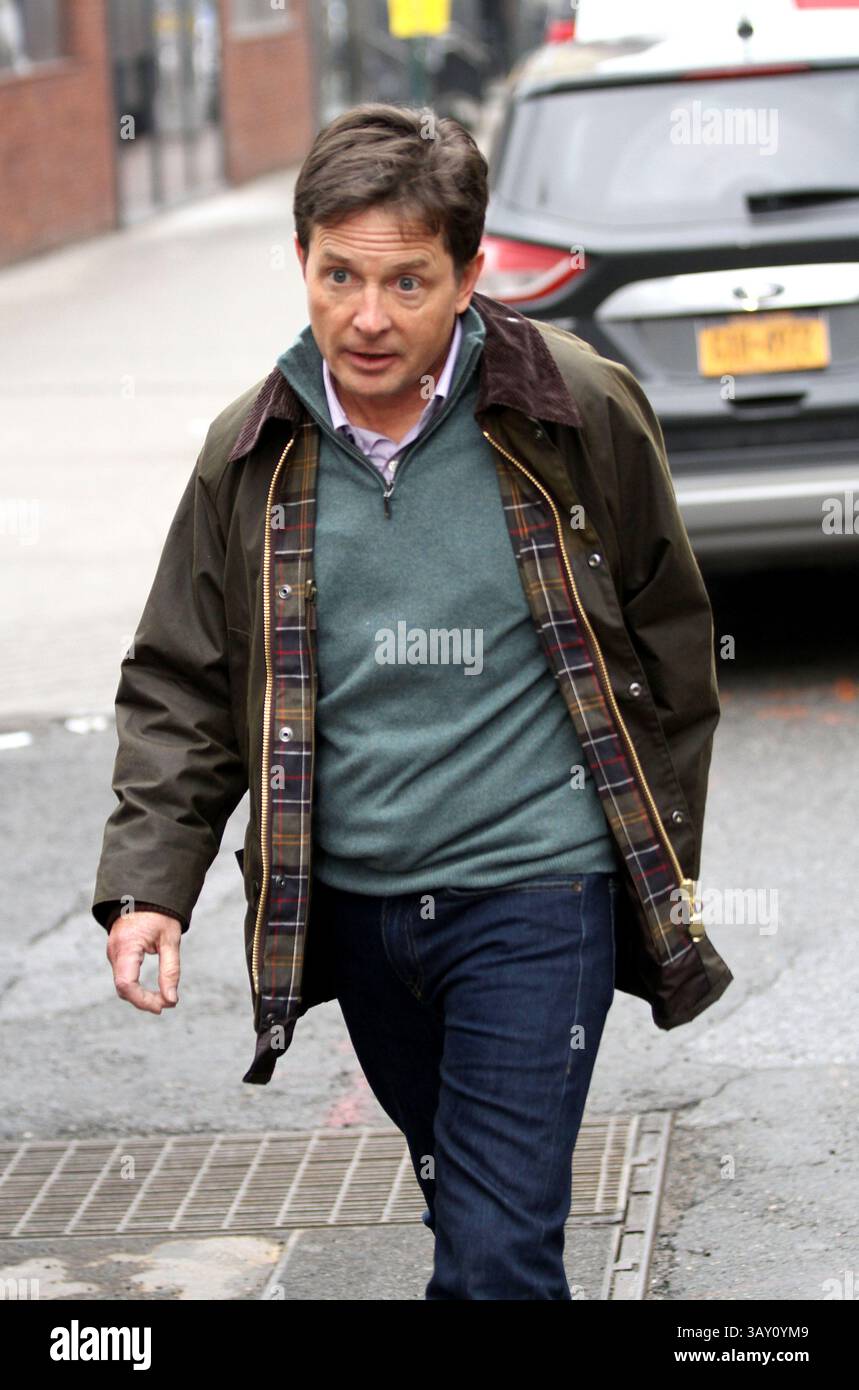 Michael J Fox on the set of the new NBC family comedy show in New York ...
