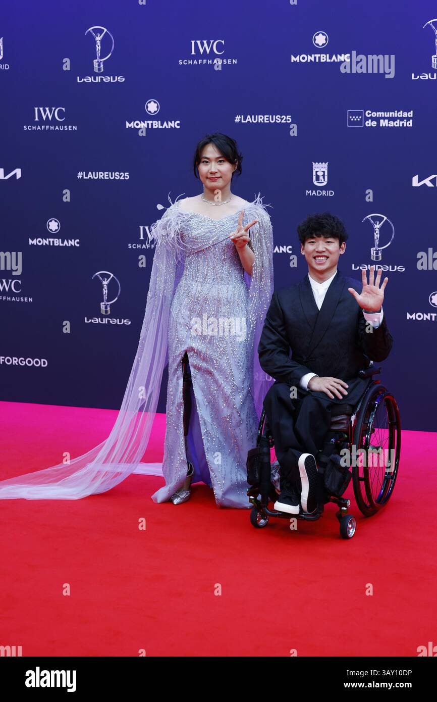 Jiang Yuyan and Qu Zimo during the Laureus World Sports Awards Madrid ...