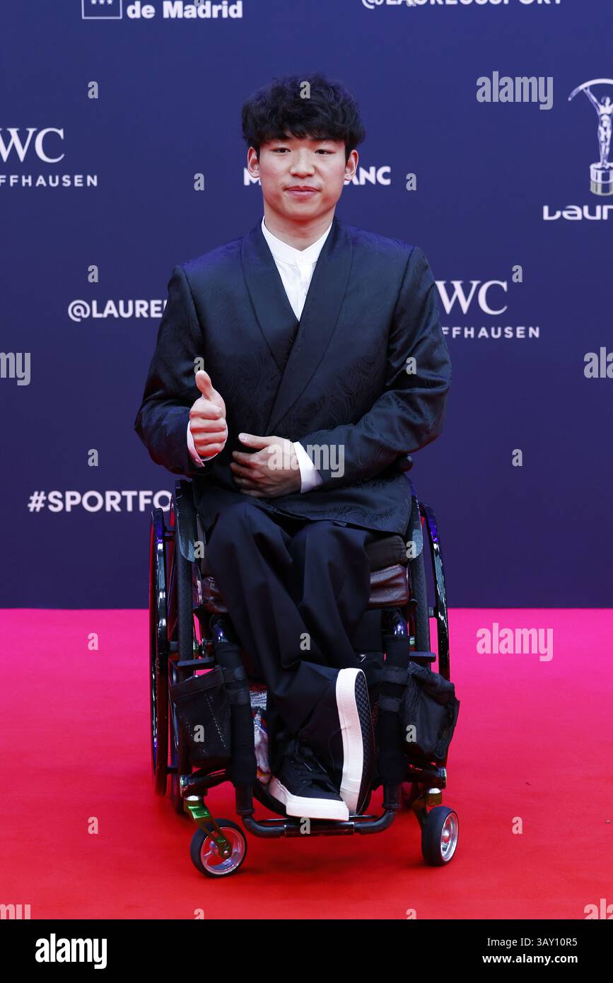 Qu Zimo during the Laureus World Sports Awards Madrid 2025 on 21 April ...