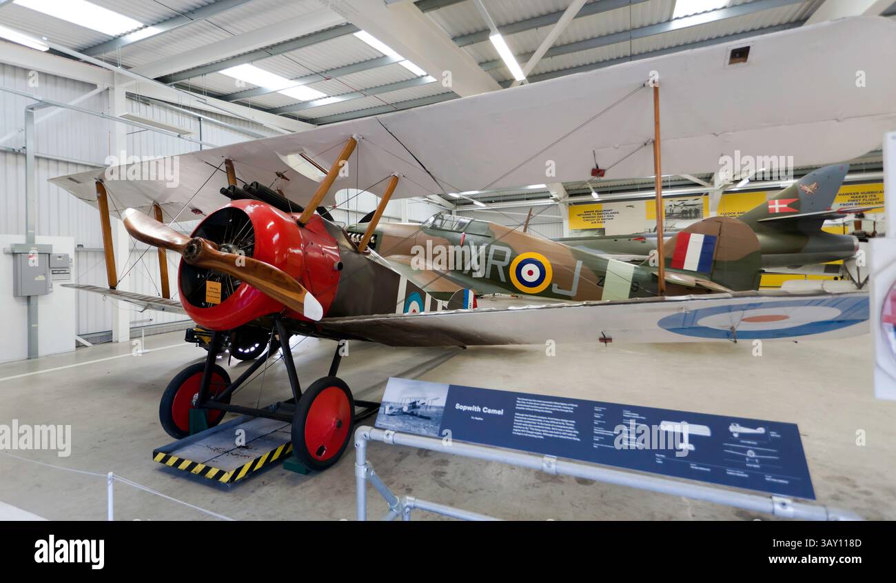 View of the 1977 Sopwith Camel F1 Replica, on display in the Flight ...
