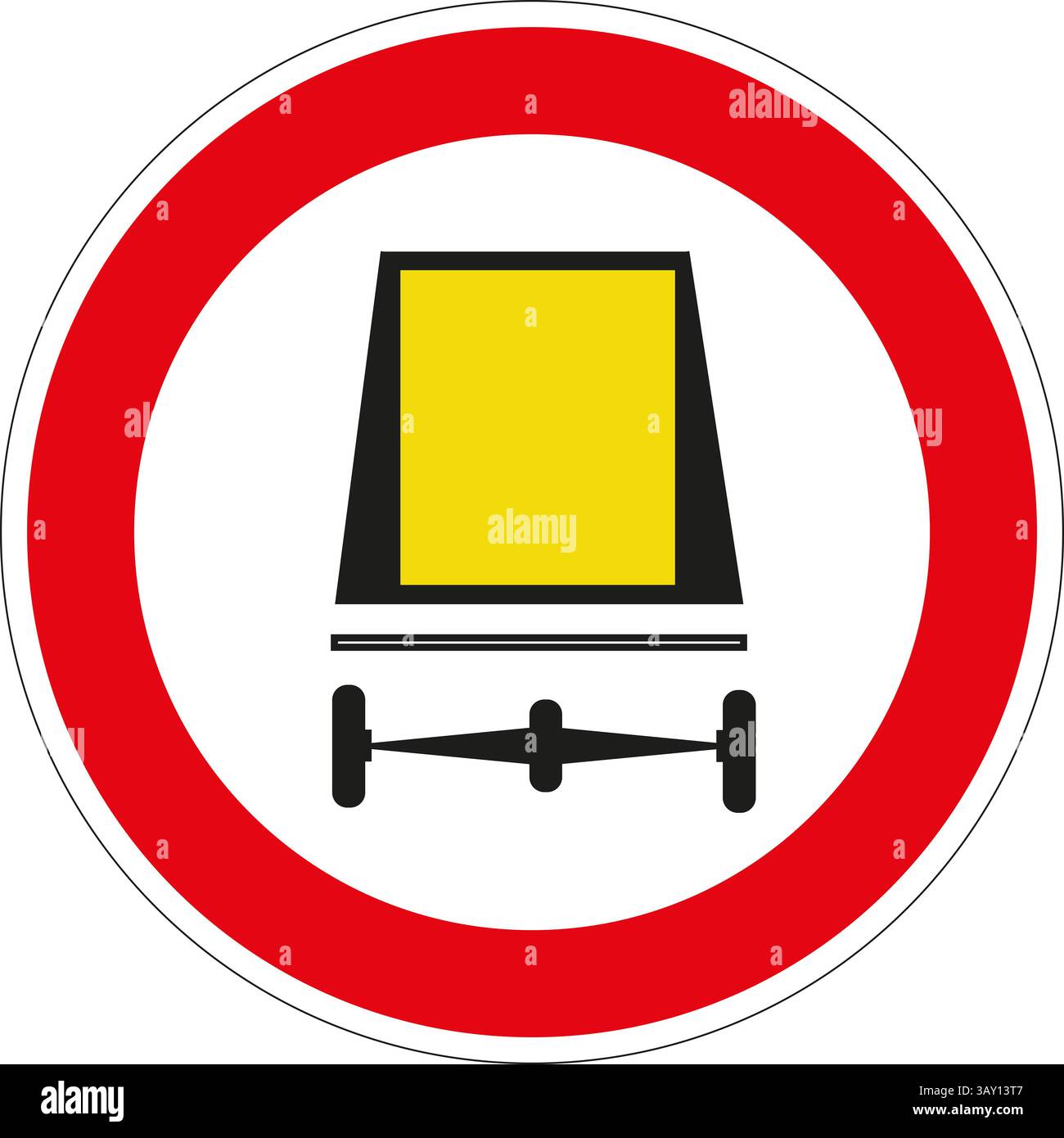 French road sign: Access forbidden to vehicles transporting hazardous ...