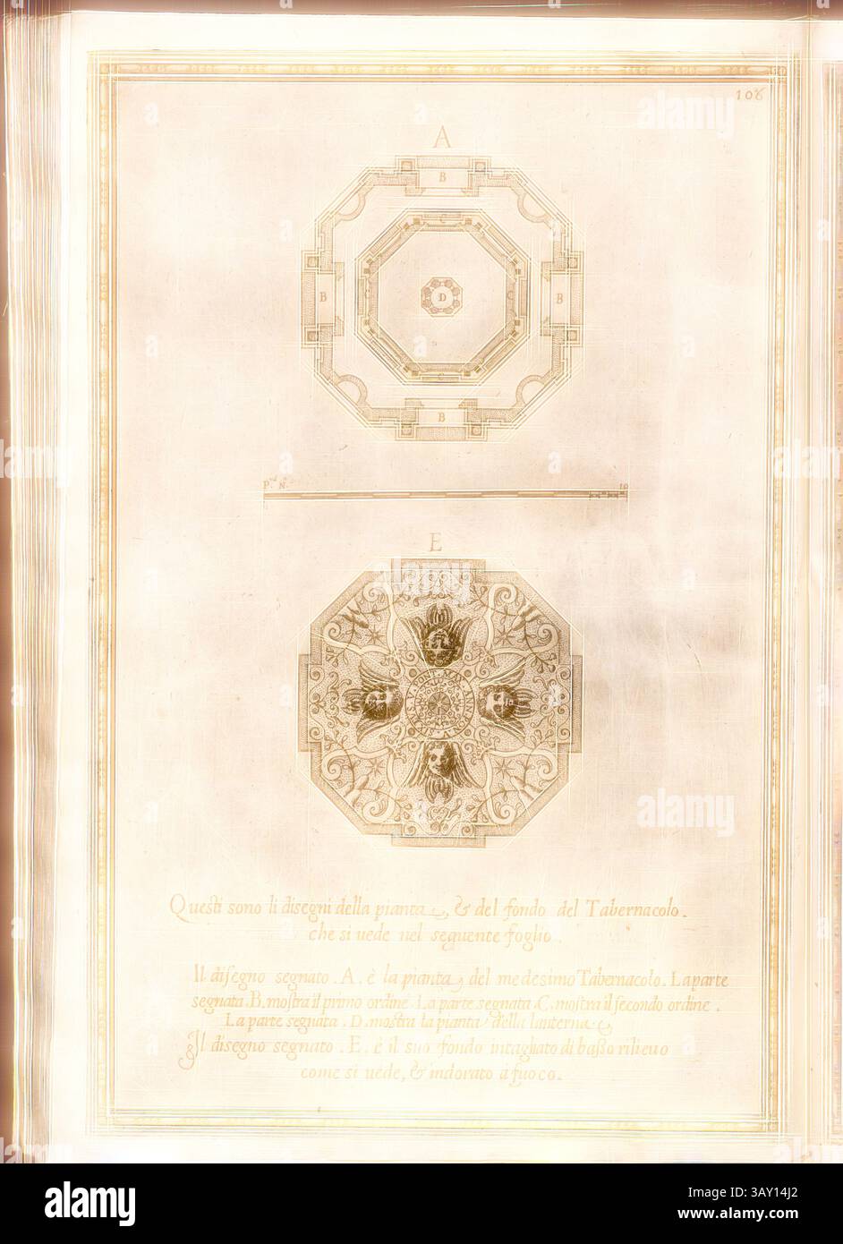 A detailed architectural drawing of a tabernacle's design, showcasing ...