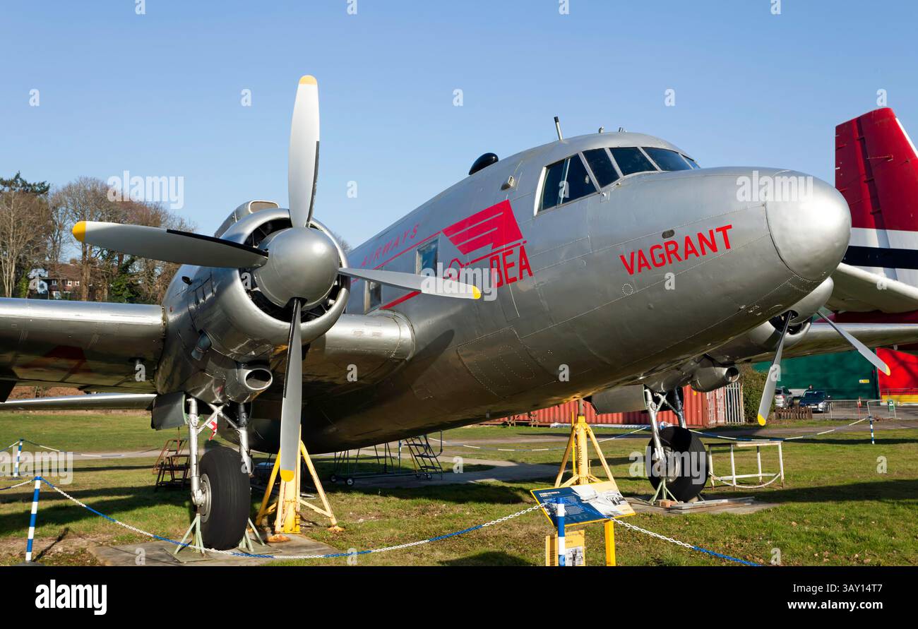 Close-up view of the 1946, Vickers 498 Viking 1A G-AGRU, named Vagrant ...