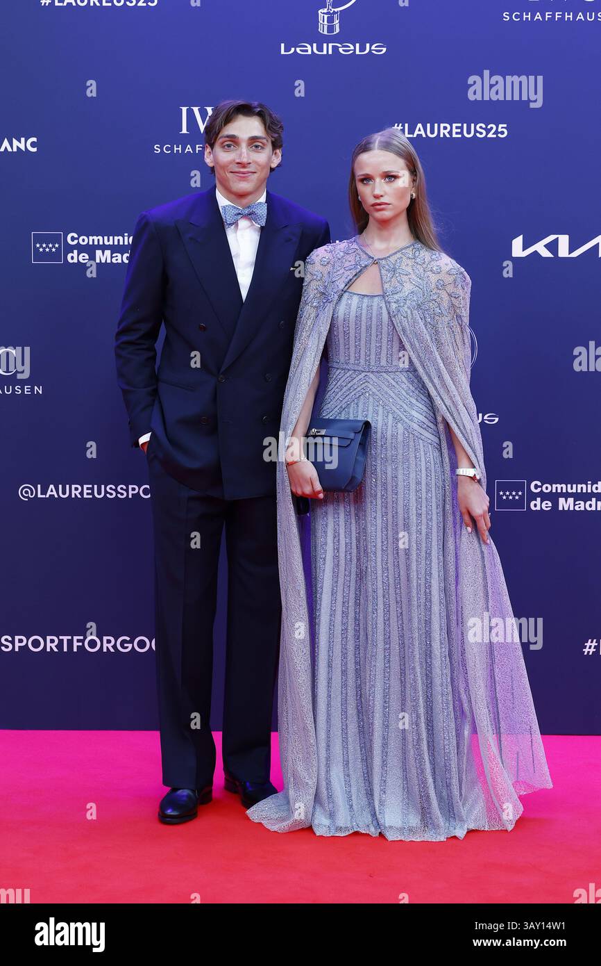 Mondo Duplantis and Desire Inglander during the Laureus World Sports ...