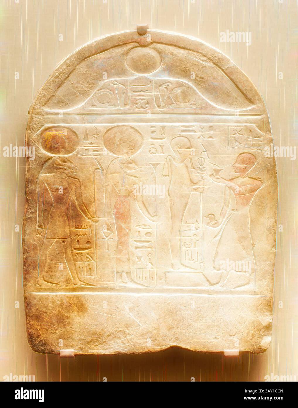 An ancient stone tablet featuring intricate carvings, illustrating ...