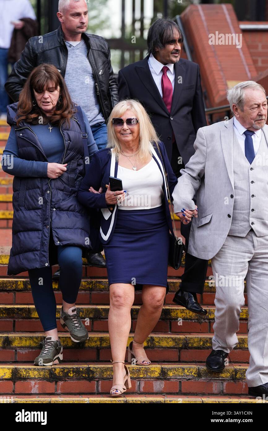 Karen Spragg (centre) leaving Leicester Magistrates' Court, she has ...