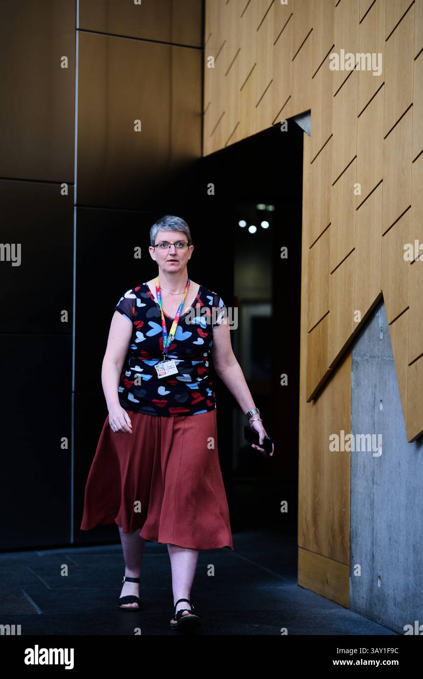 Edinburgh Scotland, UK 22 April 2025. Maggie Chapman MSP at the ...