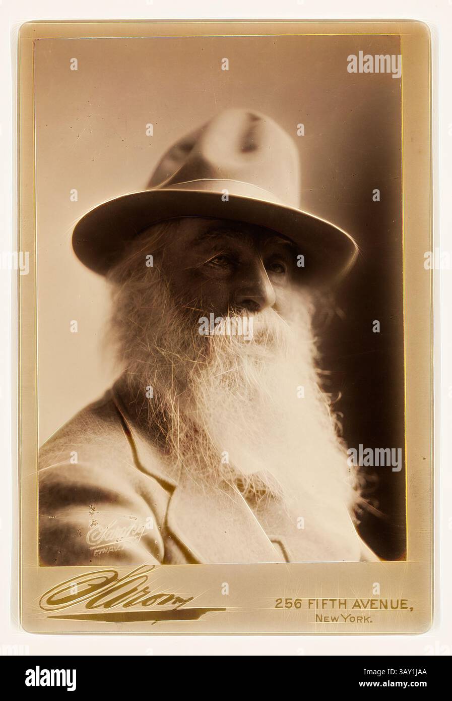 A distinguished figure with a long white beard and wearing a wide ...