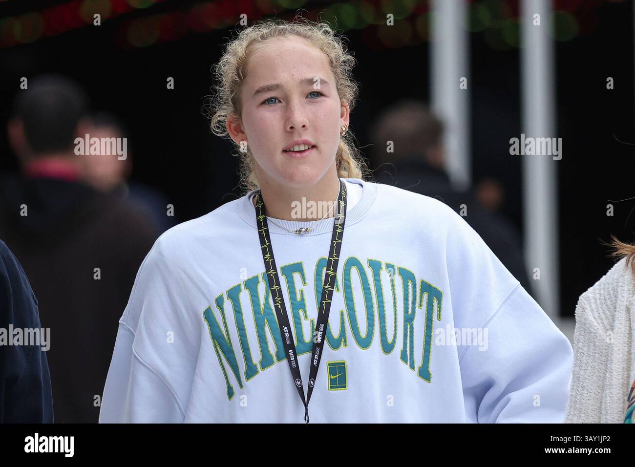 Mirra Andreeva of Rusia looks on during the Mutua Madrid Open 2025, ATP ...