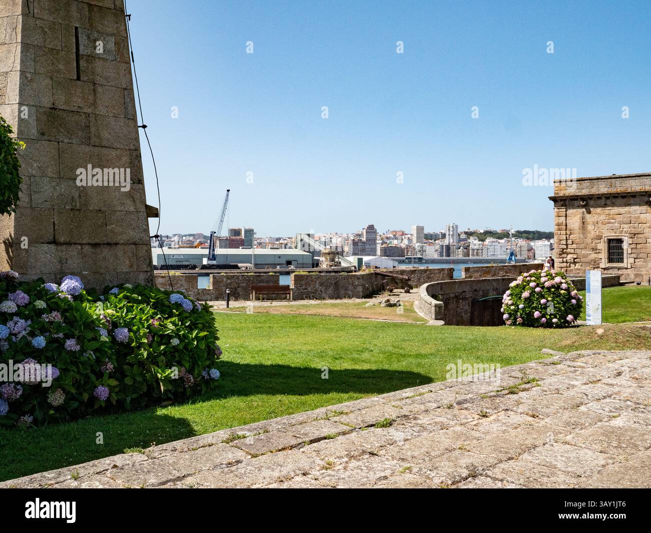 Inside the Castle Castelo de San Anton in La Coruna in Spain Stock ...