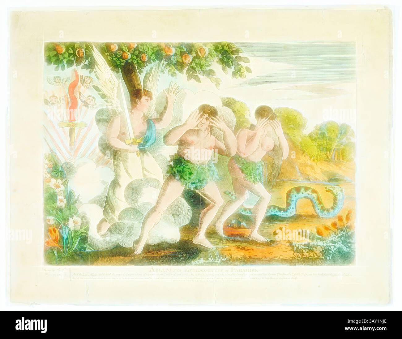 Adam eve hide their nakedness hi-res stock photography and images - Alamy