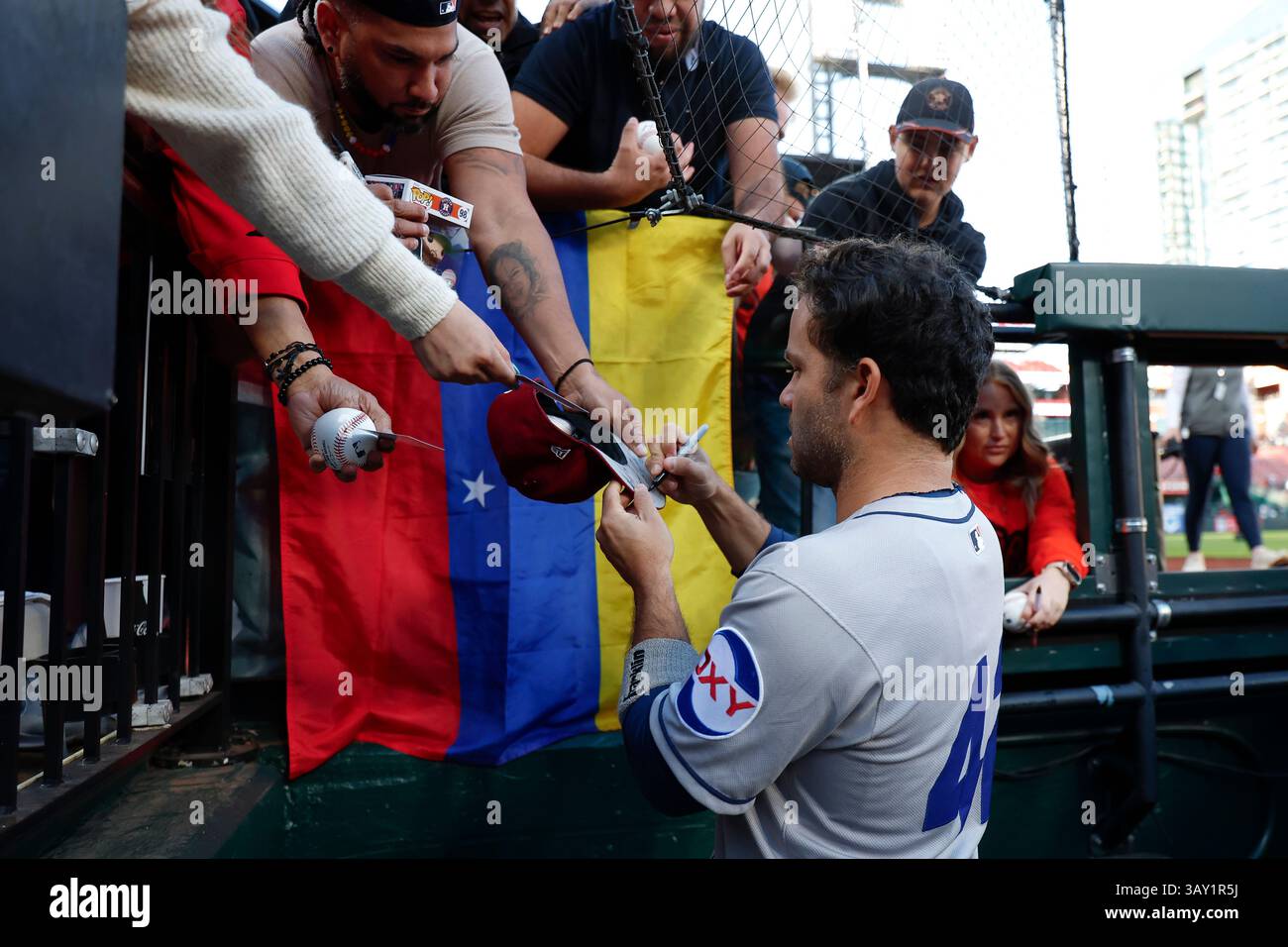 St. Louis, United States. 15th Apr, 2025. Jose Altuve #27 of the ...