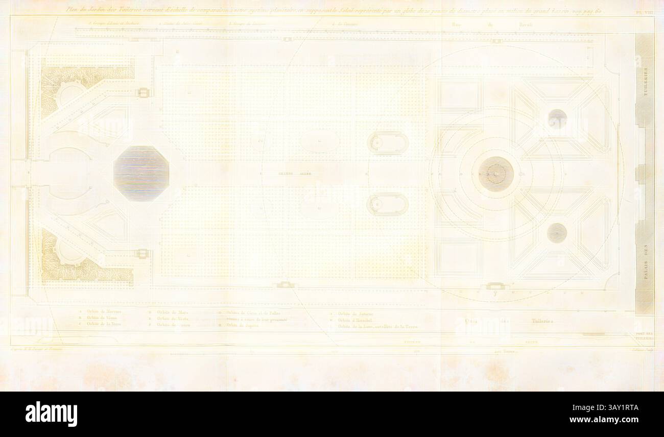 A detailed architectural plan features intricate patterns, geometric ...