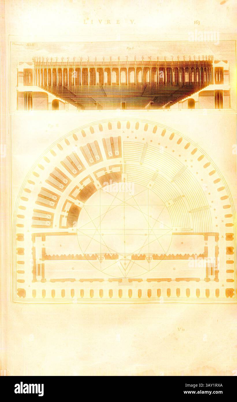 An intricate architectural design featuring a grand structure with ...