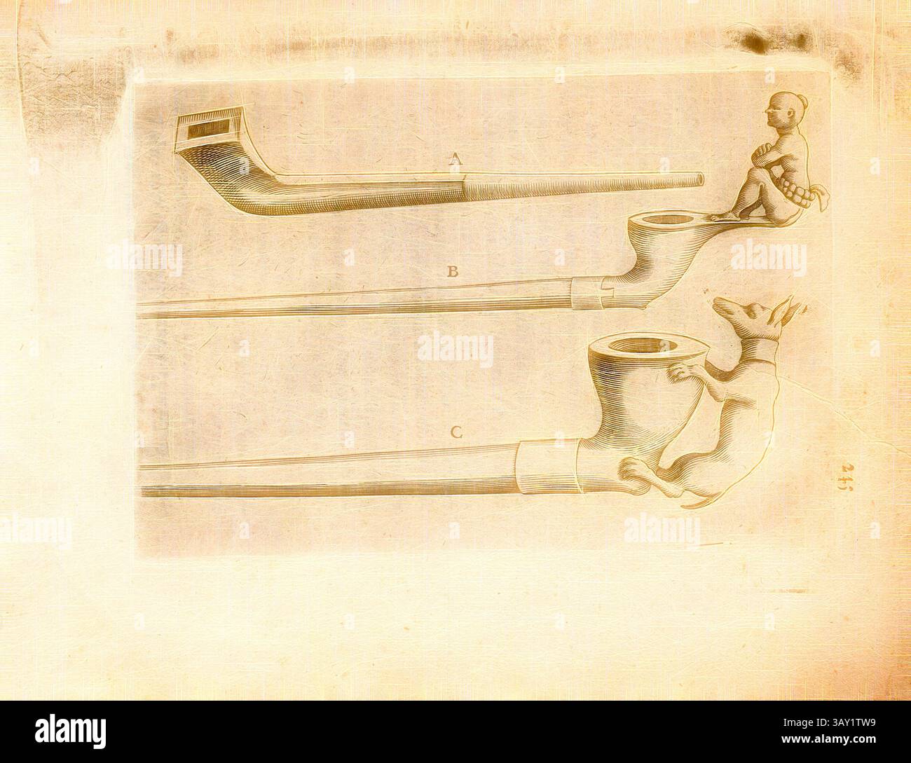 Illustration showcases three distinct pipe designs hi-res stock ...