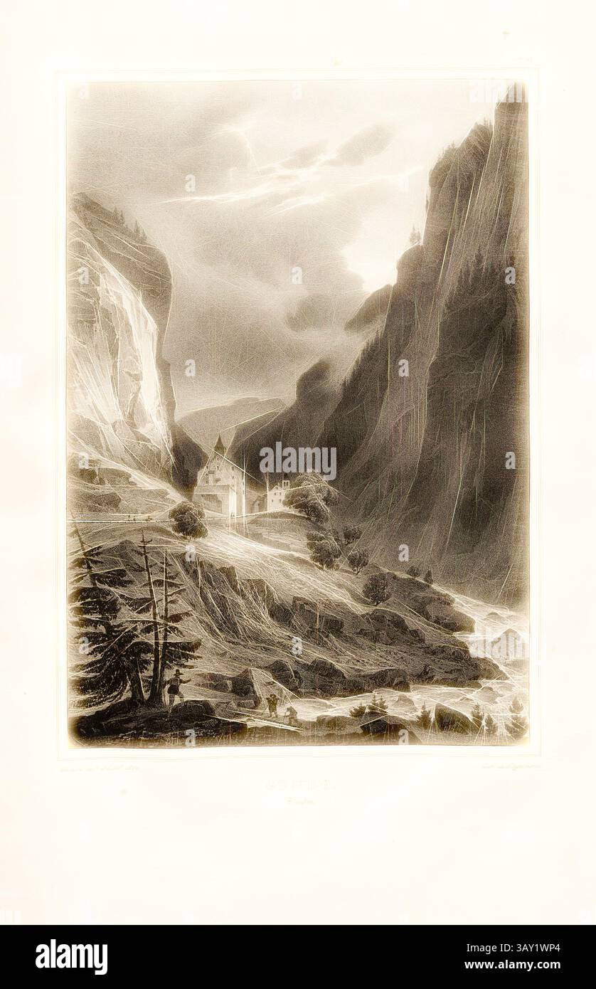 A serene landscape featuring a winding river flowing through dramatic ...