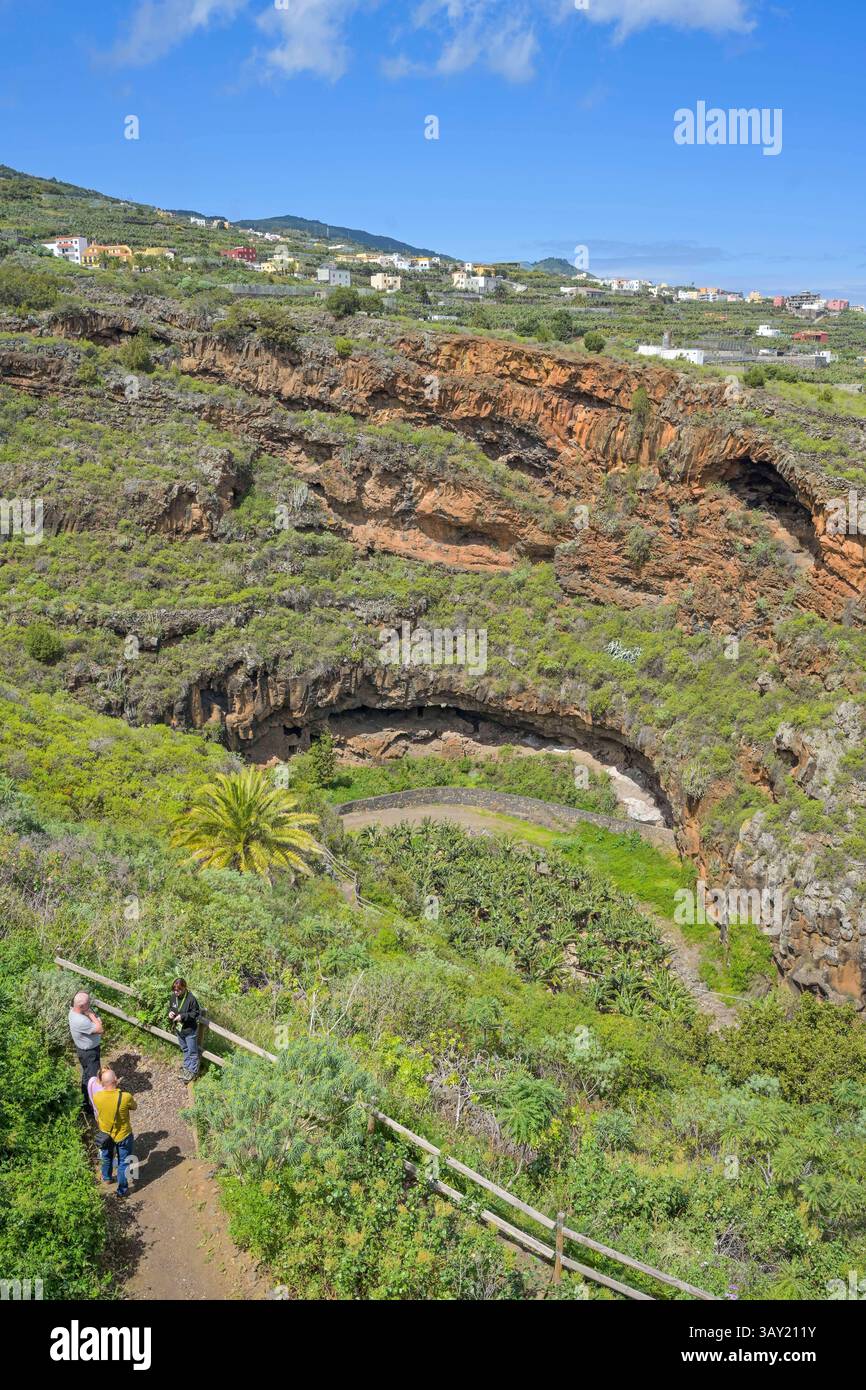 Schlucht Barranco de San Juan, Archäologischer Park Parque Arqueologico ...