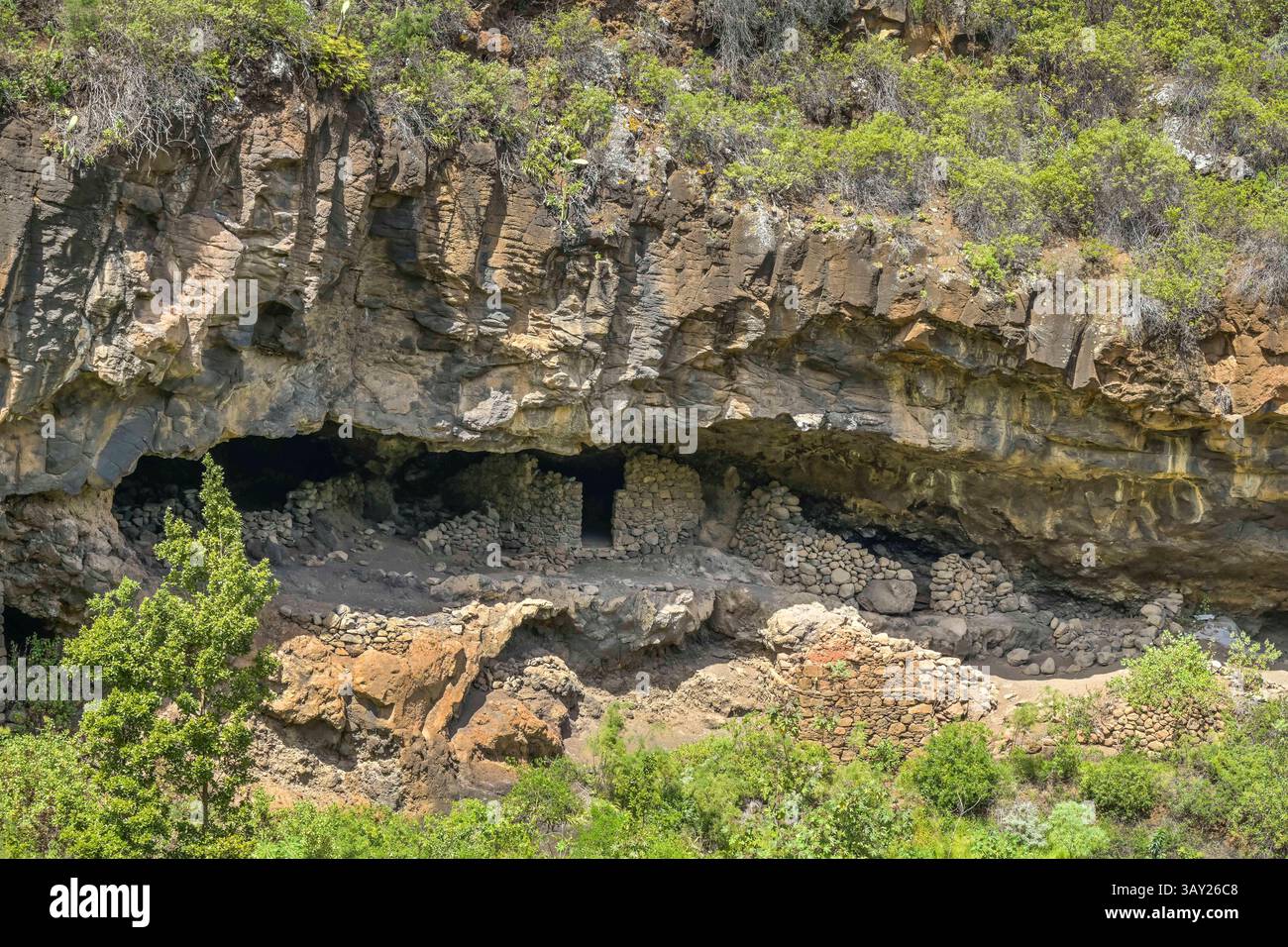 Schlucht Barranco de San Juan, Archäologischer Park Parque Arqueologico ...