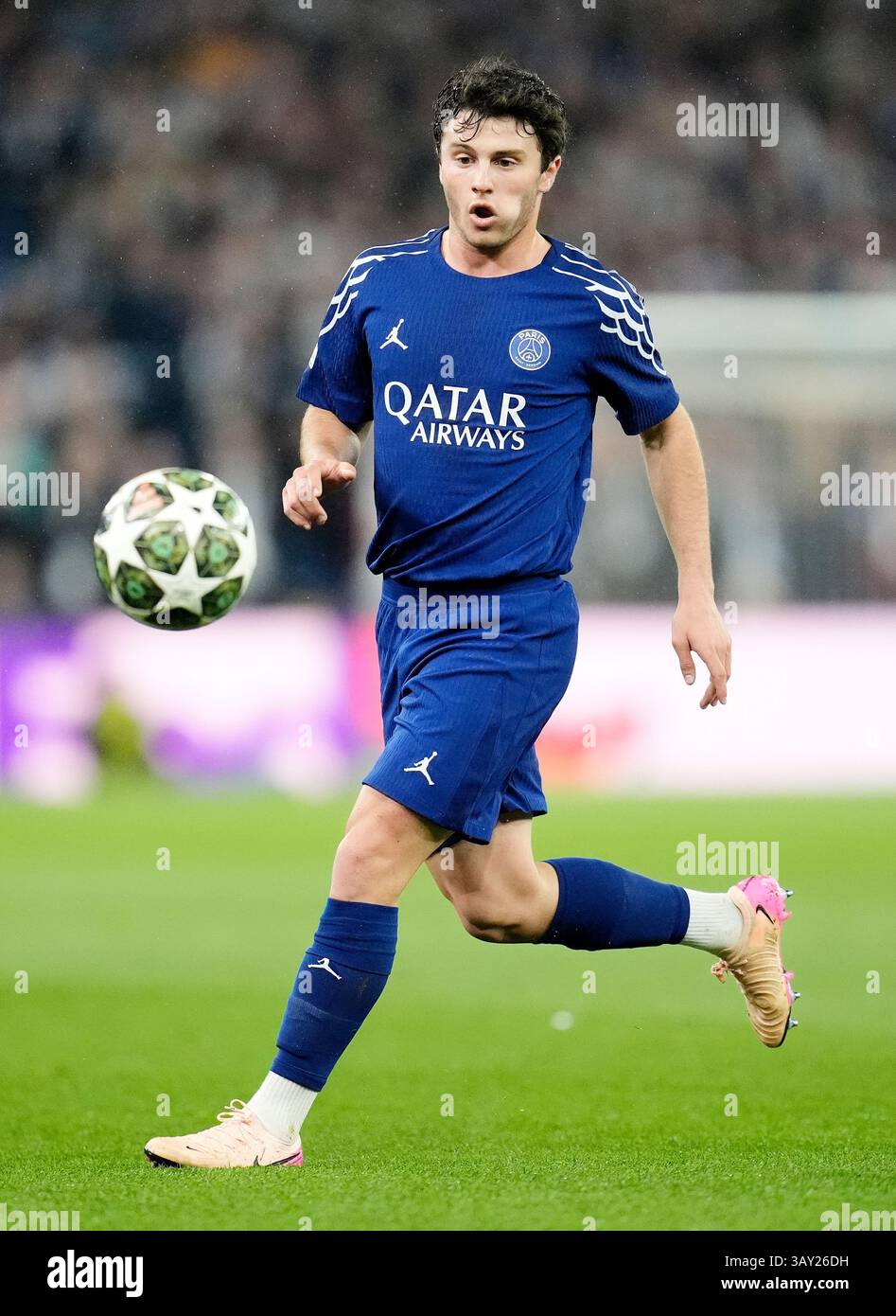Paris Saint-Germain's Joao Neves during the UEFA Champions League ...