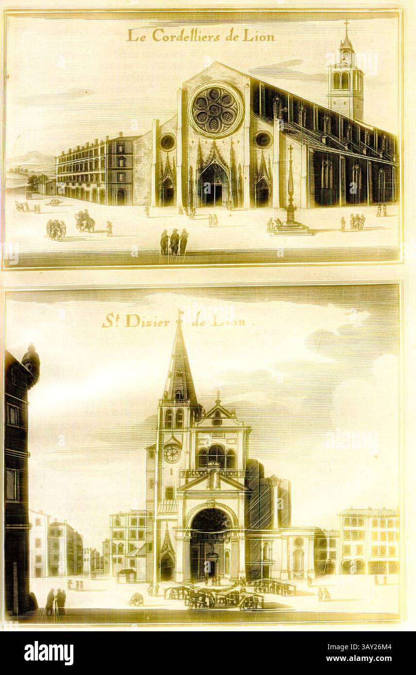 A detailed architectural illustration showcasing two prominent ...
