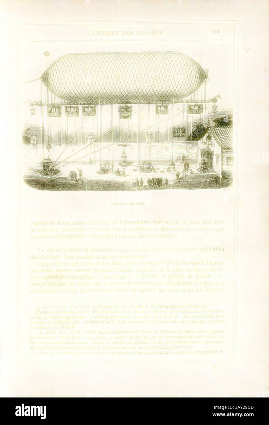 An illustration depicting early balloon design, featuring a large ...