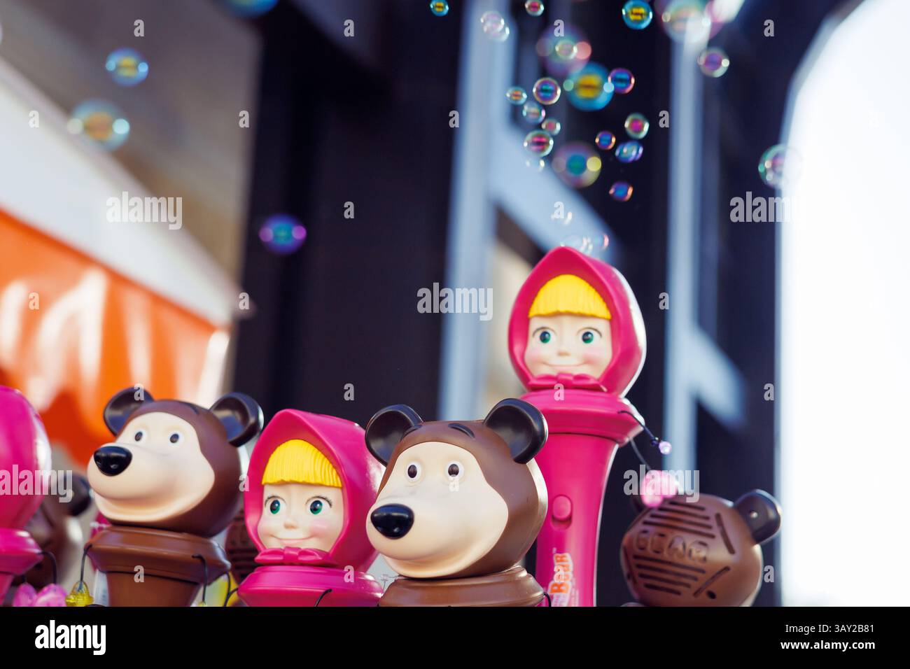 Antalya, Turkey - March 12, 2025: Masha and the Bear toys shop in The ...
