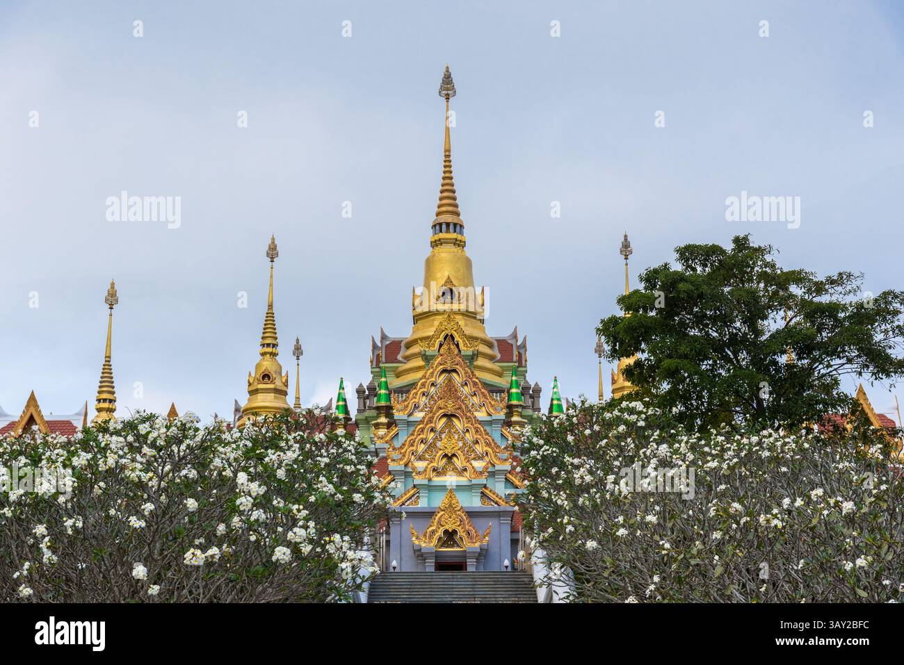 Prachuap Khiri Khan, Thailand - January 27, 2018 : Wat Pramahathadchedi Pakdeeprakad (Wat Tang ...